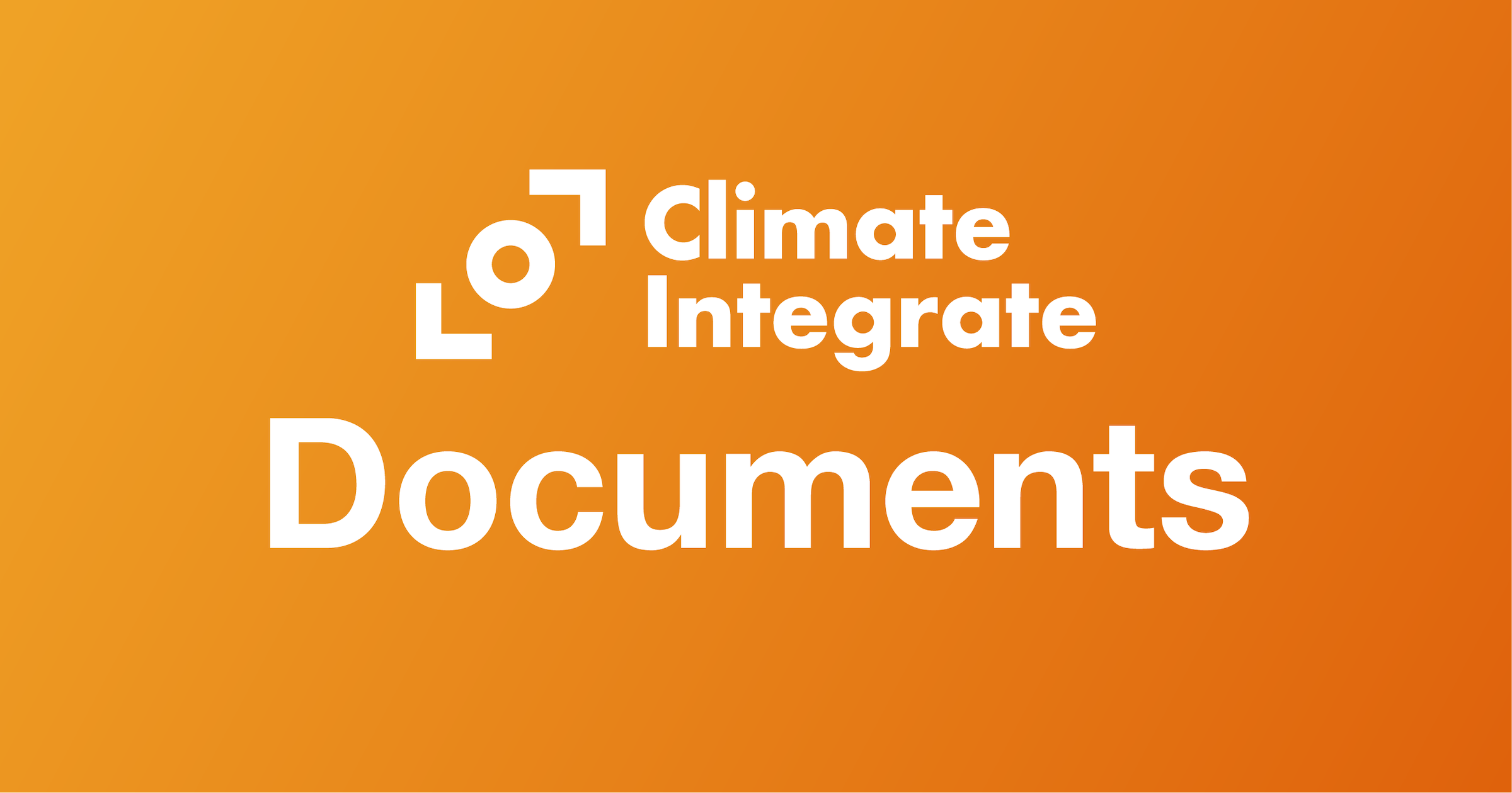Documents | Climate Integrate